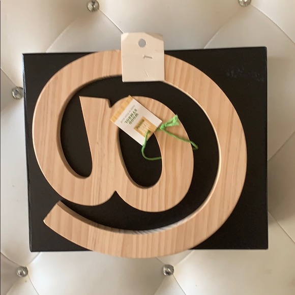 Target | Accents | Nwt Target Wood At Sign Wood Symbol Hand Made | Poshmark